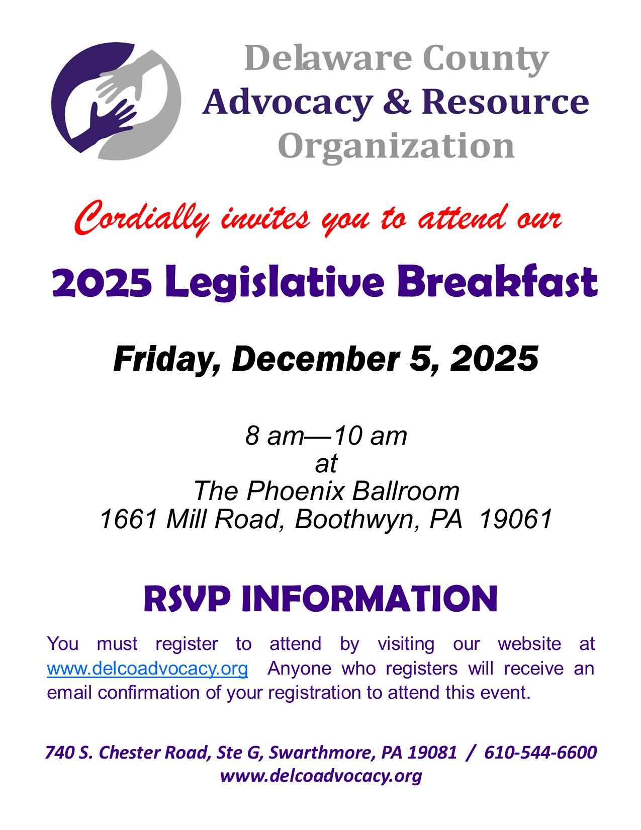 2025 Legislative Breakfast - Delaware County Advocacy & Resource ...
